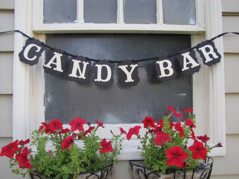 CANDY BAR Banner Candy Bar Sign Wedding Sign Candy Bar | Etsy