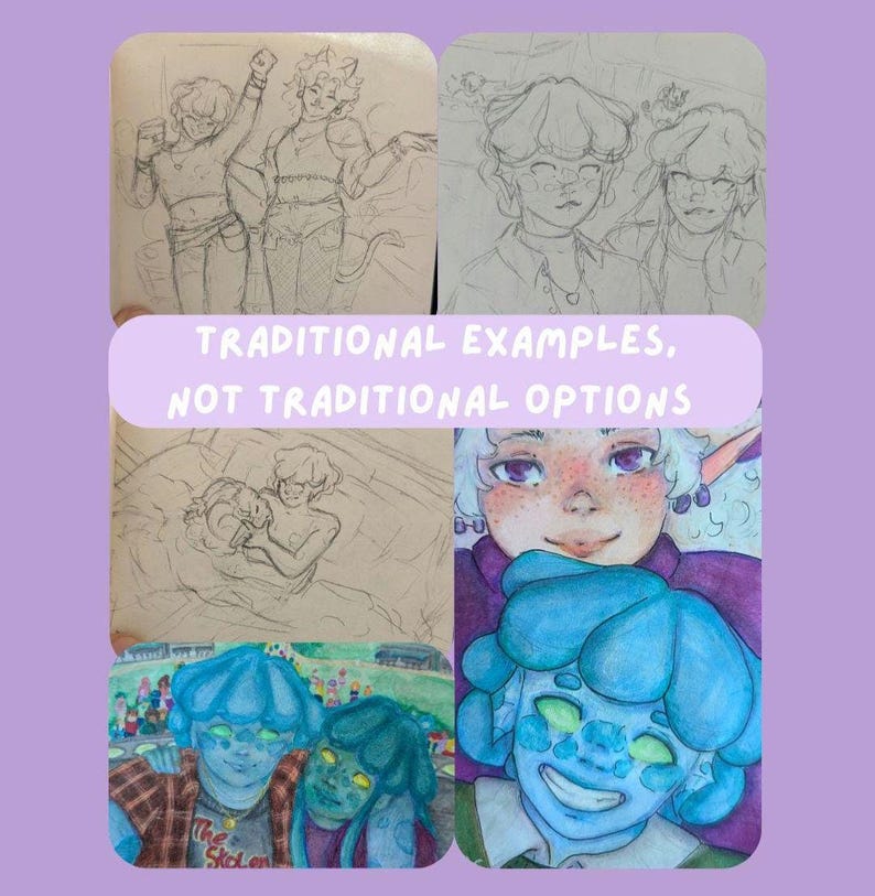 Valentines Day Two Character Commissions - Etsy