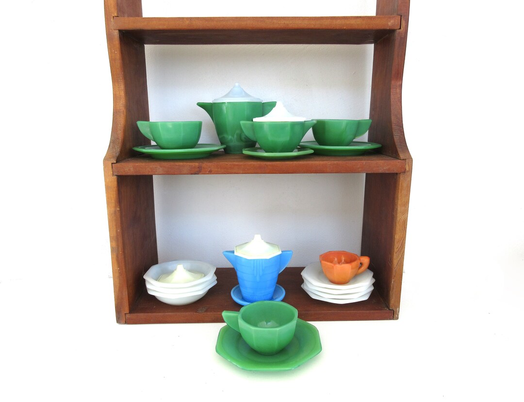 Vintage the Little American Maid Tea Set, Akro Agate Children’s ...