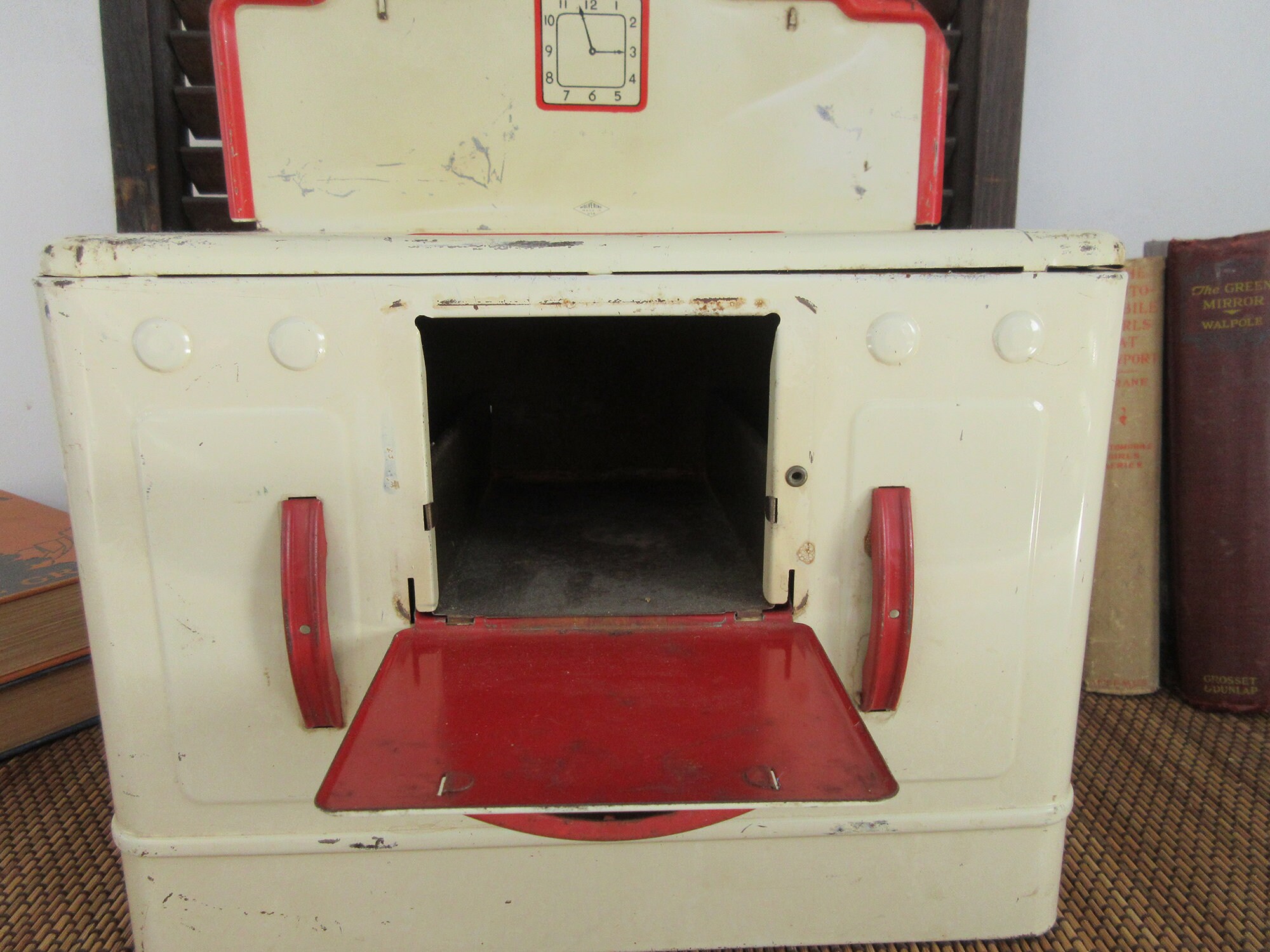 Mid Century Metal Toy Kitchen Stove Oven Wolverine Range Doll Play ...