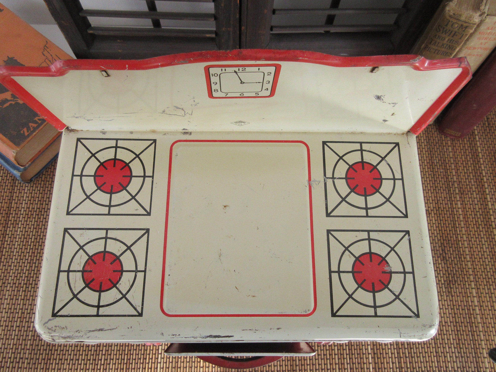 Mid Century Metal Toy Kitchen Stove Oven Wolverine Range Doll Play ...