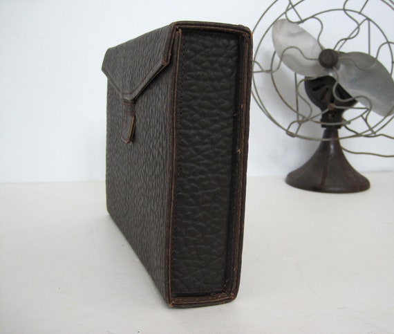 Vintage Leather Travel Vanity Case, Men's Toiletry Gr… - Gem