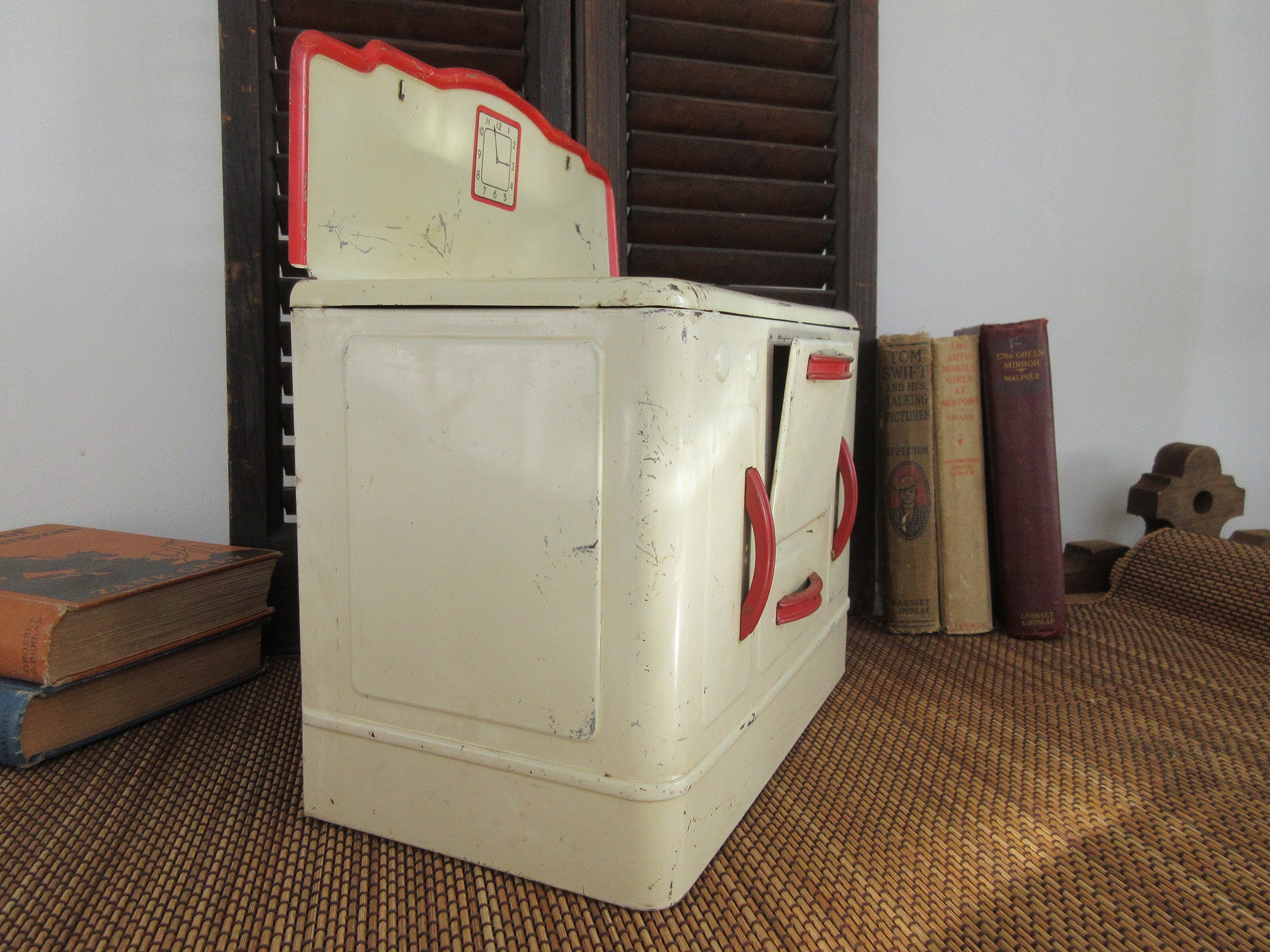 Mid Century Metal Toy Kitchen Stove Oven Wolverine Range Doll Play ...