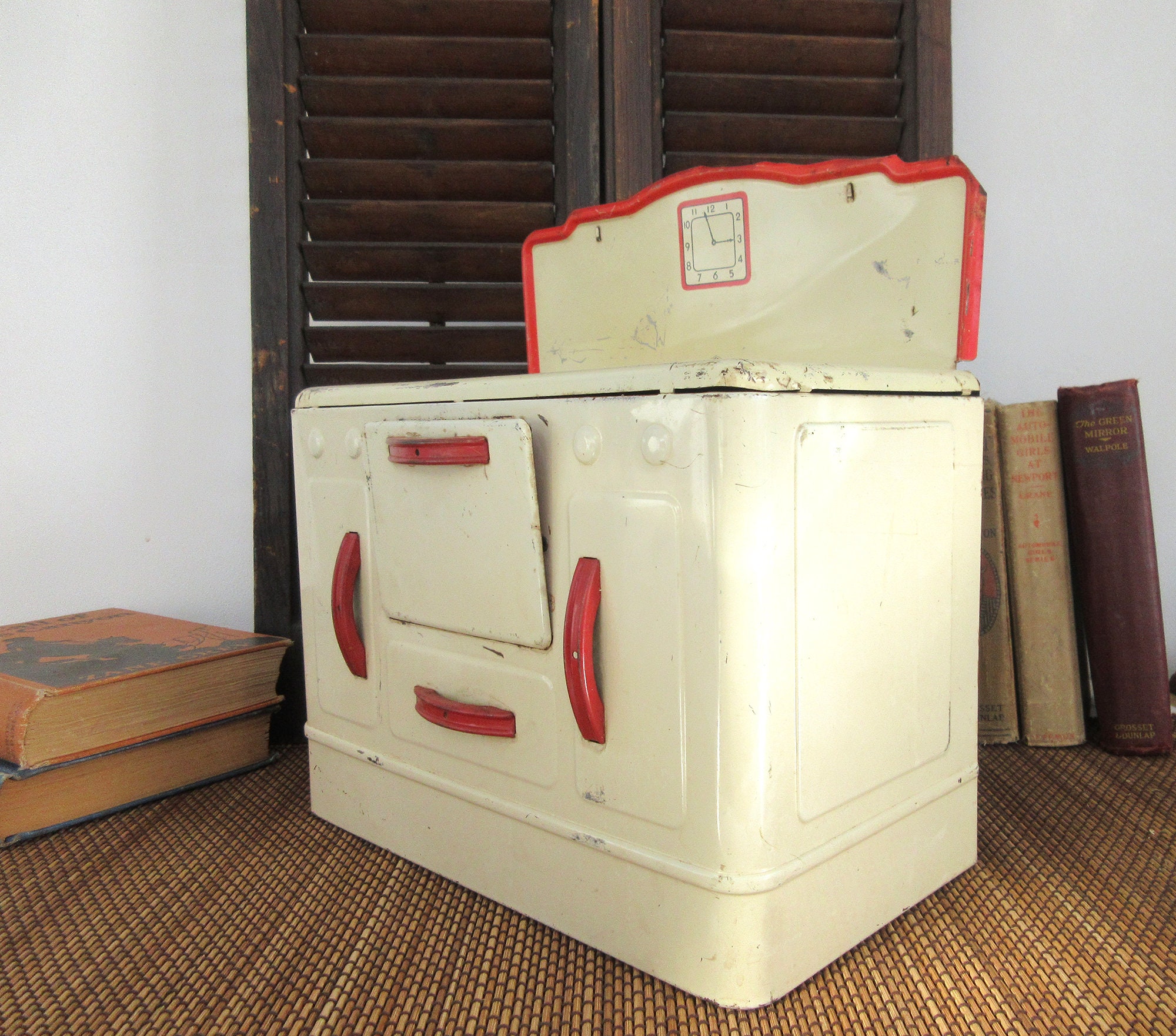 Mid Century Metal Toy Kitchen Stove Oven Wolverine Range Doll Play ...