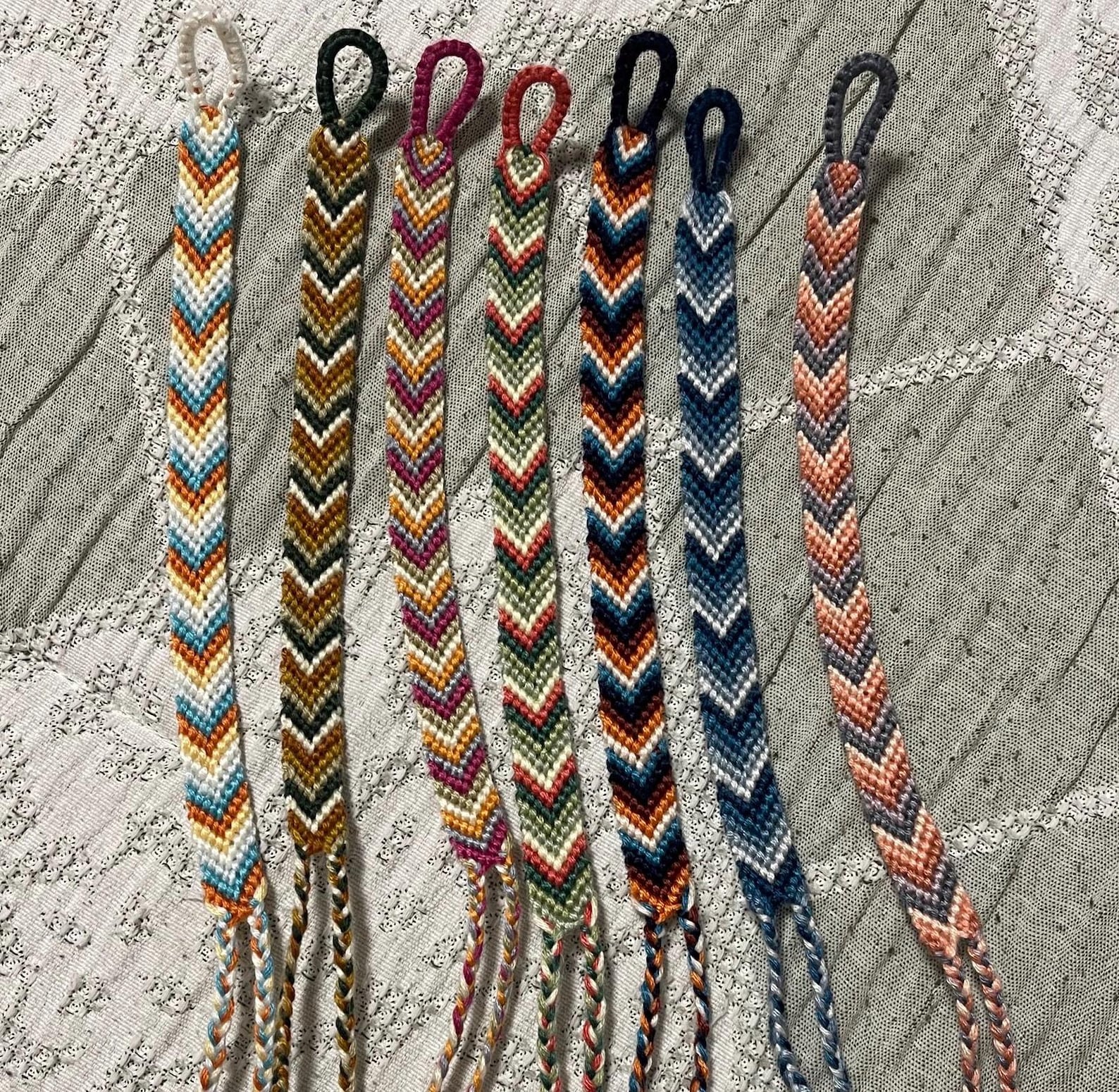 Custom Hand Crafted Chevron Woven Bracelets, Friendship Bracelet ...