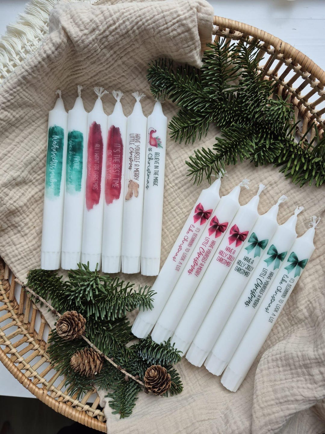 Christmas Candle File / PDF Candle Tattoo / Christmas Candle Foil ...