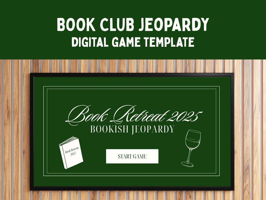Book Club Jeopardy Template: Editable Canva Presentation (digital ...