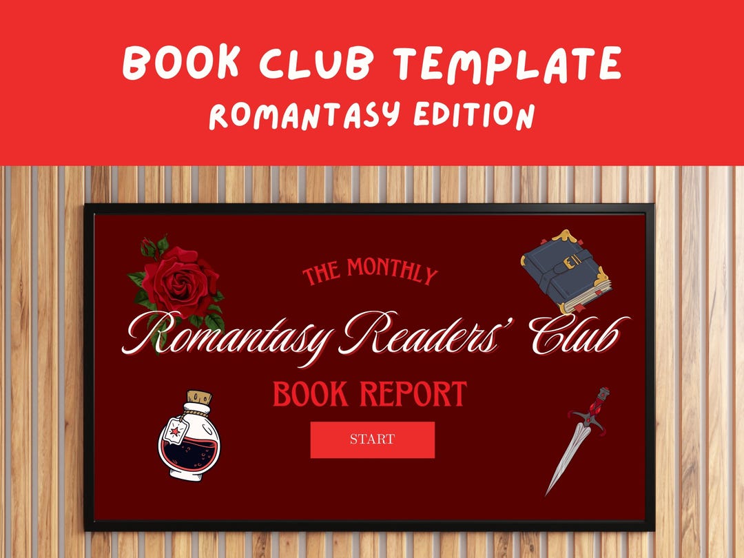 Romantasy Book Club Report Template: Editable Presentation (digital ...