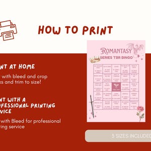 Romantasy TBR Bingo Card Template: Editable Book Club Game (digital ...