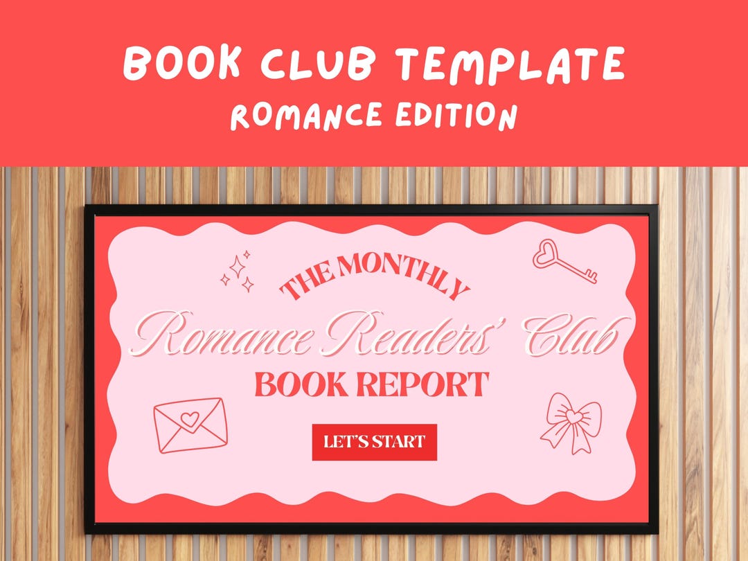 Book Club Slides Report Template: Editable Canva Presentation (digital ...