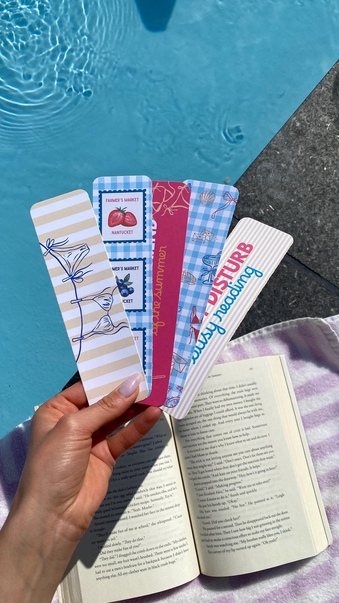 Summer Romance Bookmarks: Beach Theme Printable Set (PDF Download) - Etsy