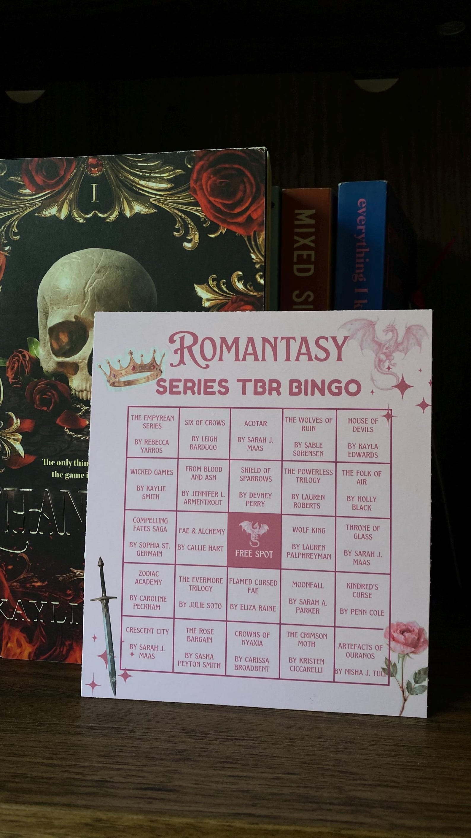 Romantasy TBR Bingo Card Template: Editable Book Club Game (digital ...