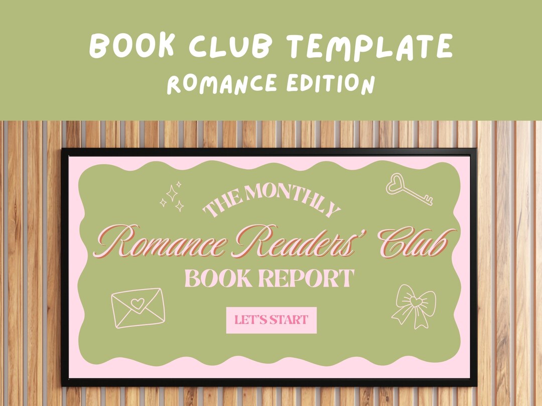 Book Club Slides Powerpoint Template: Editable Canva Presentation ...