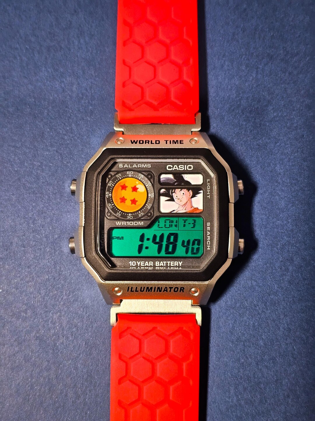 Dragon Ball Z Casio AE1200 Mod Watch: Custom Color Display Goku Dbz - Etsy