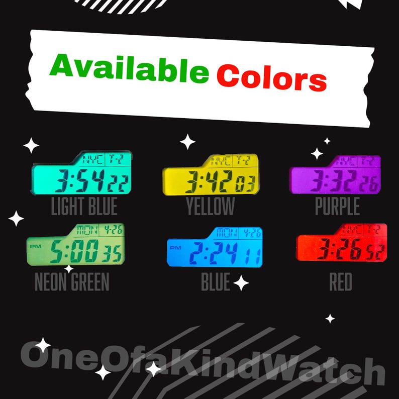 Casio AE1200 Custom Mod Watch: Unique Color LCD 2 Color- World Time ...