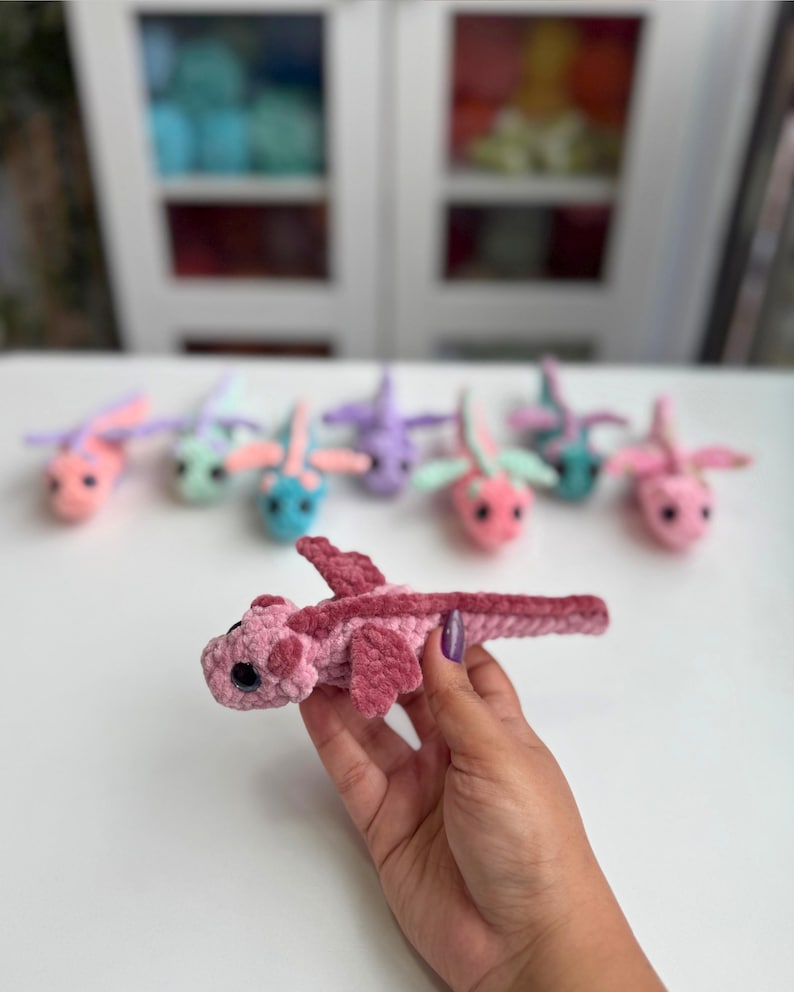 Crochet Ember the Dragon PDF Pattern, Amigurumi Low-sew Small Dragon - Etsy