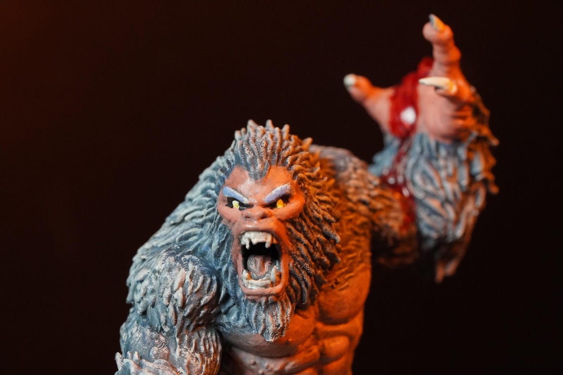 Yeti Miniature: D&D, Pathfinder, Fantasy 3d Printed Resin Miniature - Etsy