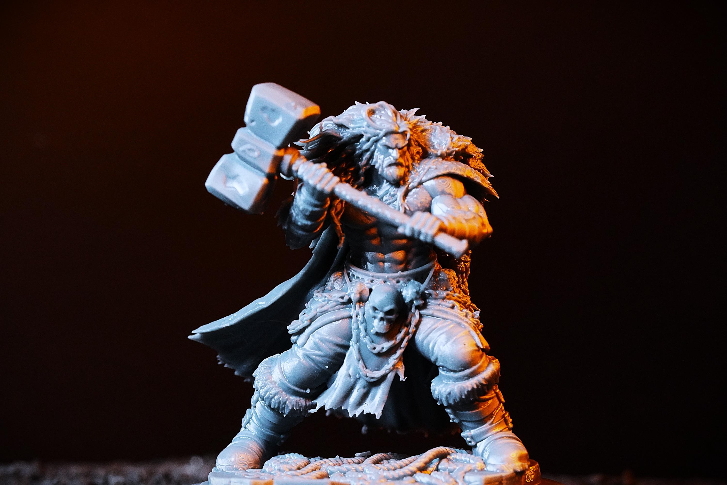 Goliath Barbarian Miniature D&D, Pathfinder, Fantasy 3d Printed Resin ...
