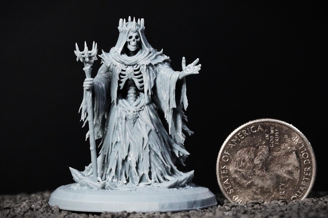 Lich Miniature: D&D, Pathfinder, Fantasy 3d Printed Resin Miniature - Etsy
