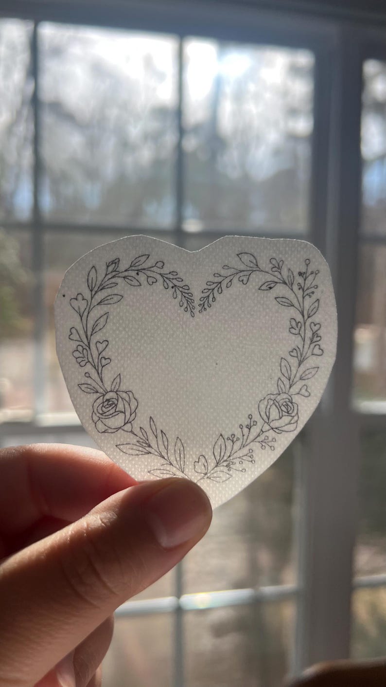 Floral Heart Hand Embroidery Pattern Instant PDF Download - Etsy