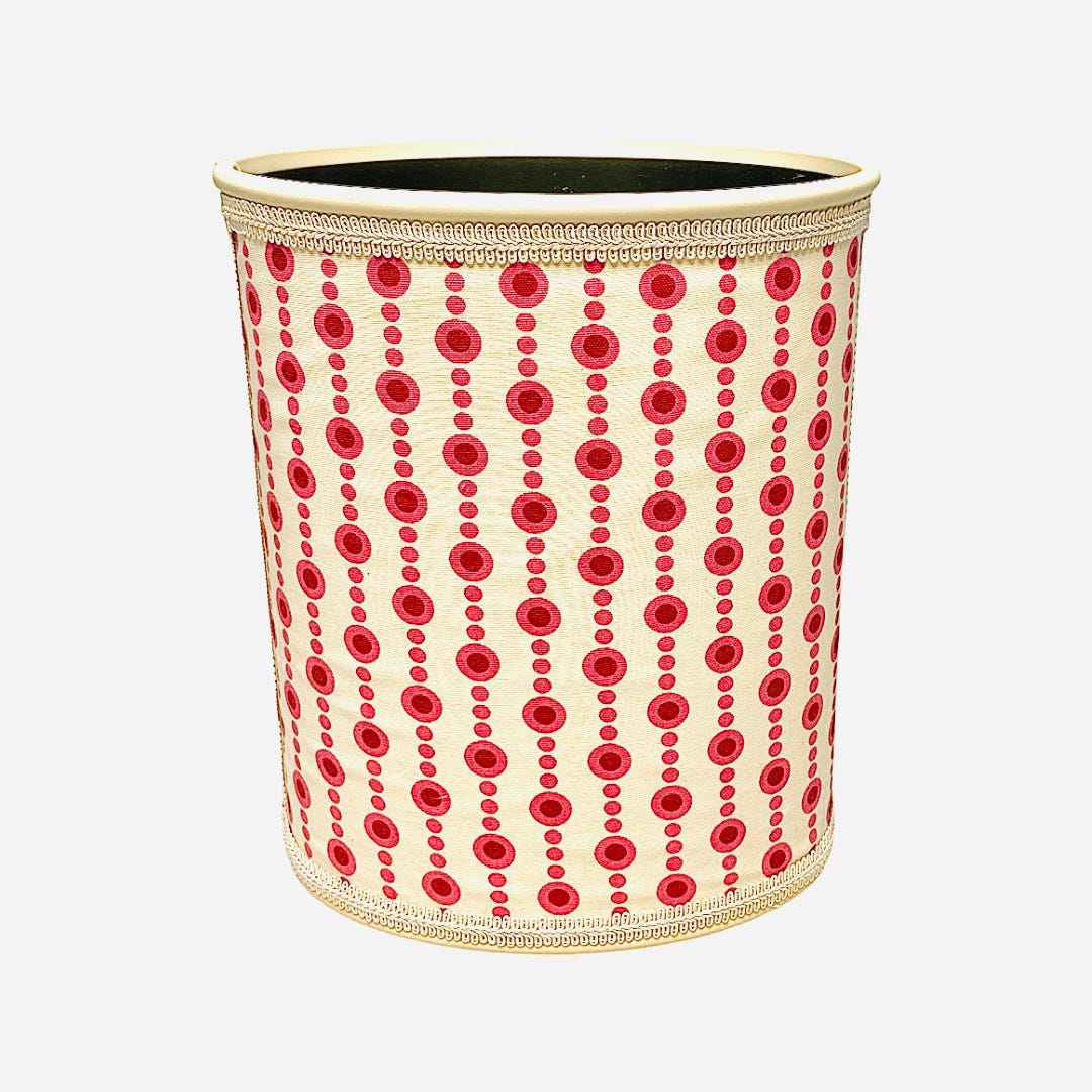 Hot Pink & Red Fabric Wastebasket - Etsy