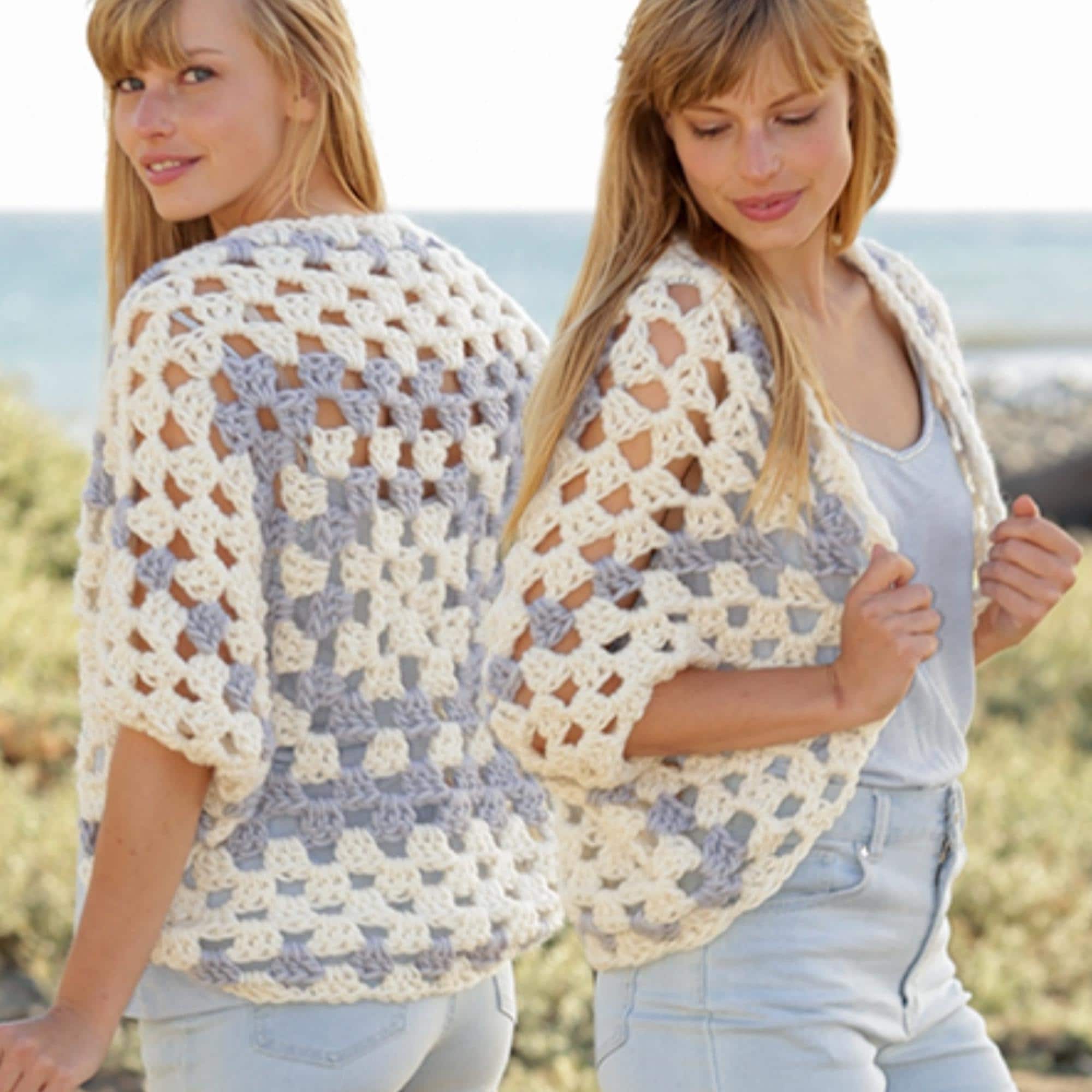 Granny Square Shrug Crochet Pattern: Beginner Easy Cardigan (PDF ...