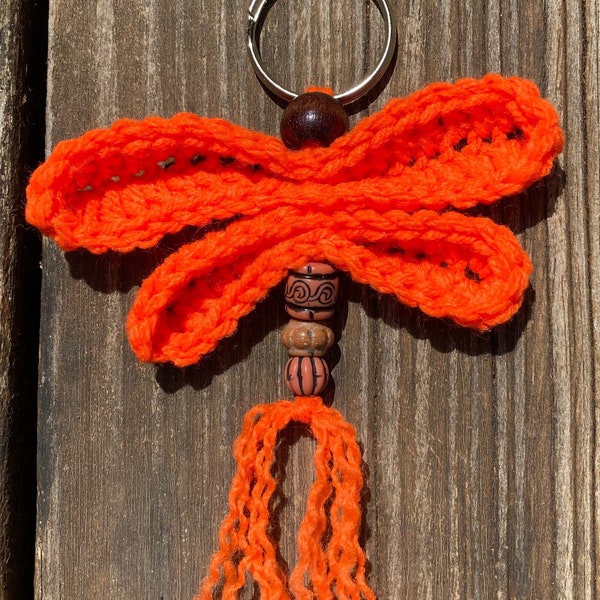 Crochet Dragonfly Keychain Pattern - Etsy