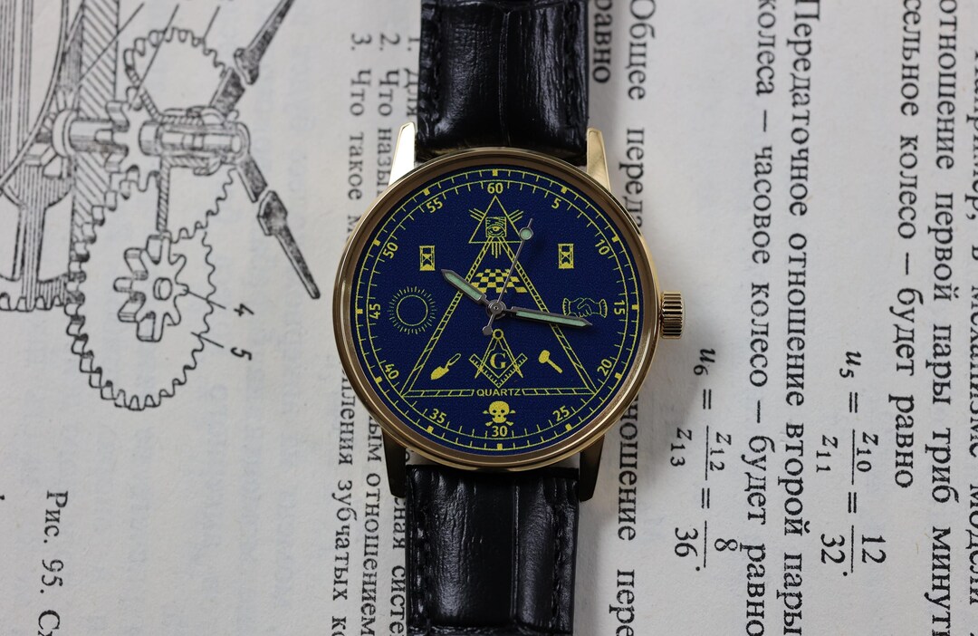 Masonic Quartz Men's Watch - Quartz Freemason Watch "world Collection ...