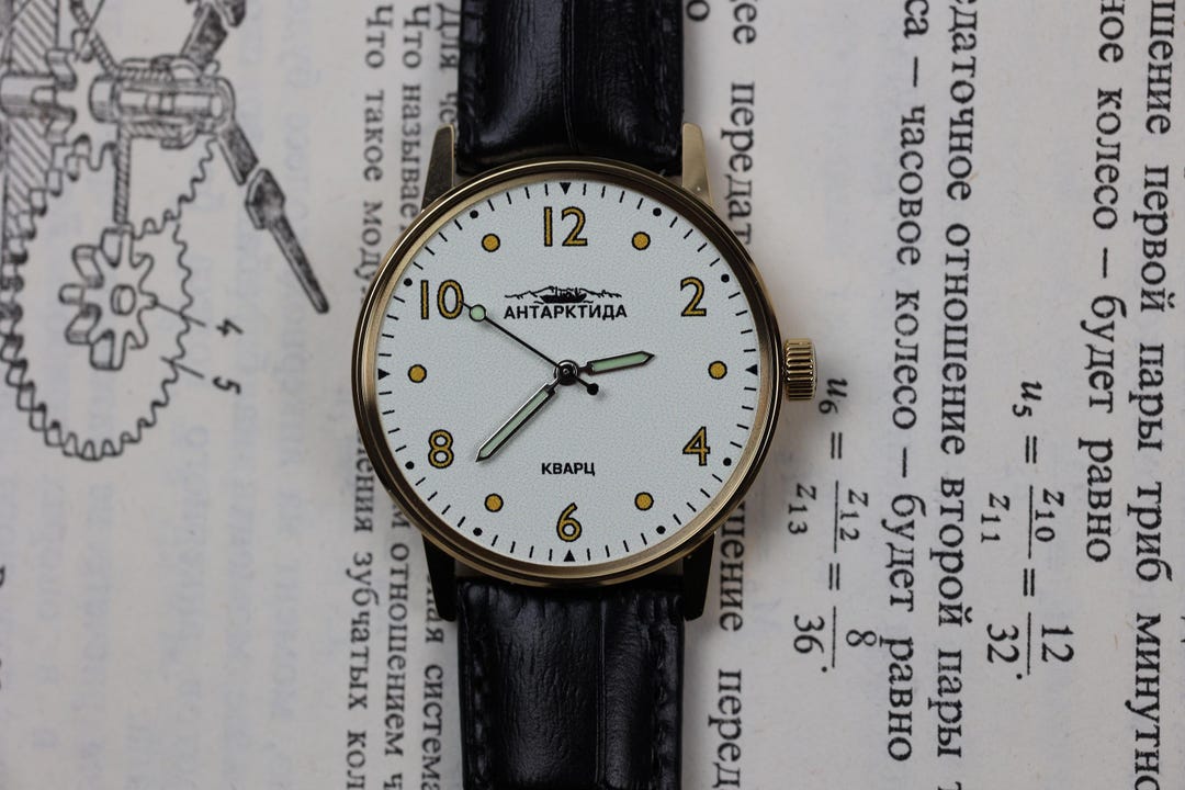 Vintage Antarctica Quartz Watch – USSR Polar Style, Men’s Gift. A ...