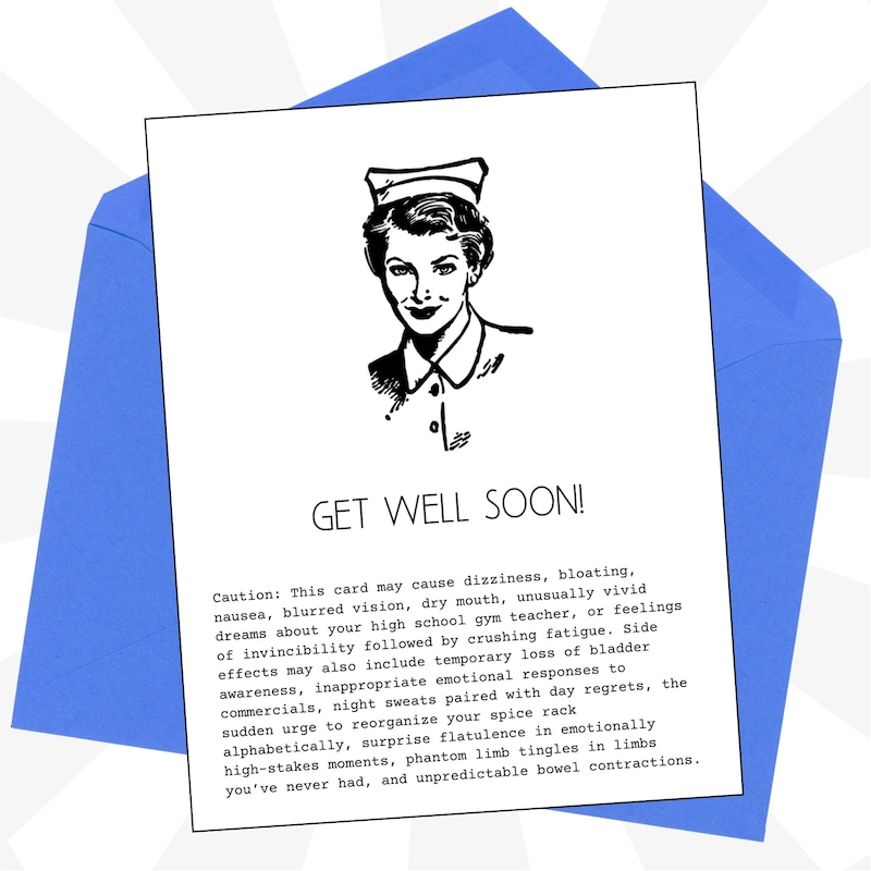 Get Well Humorous Cards - Etsy