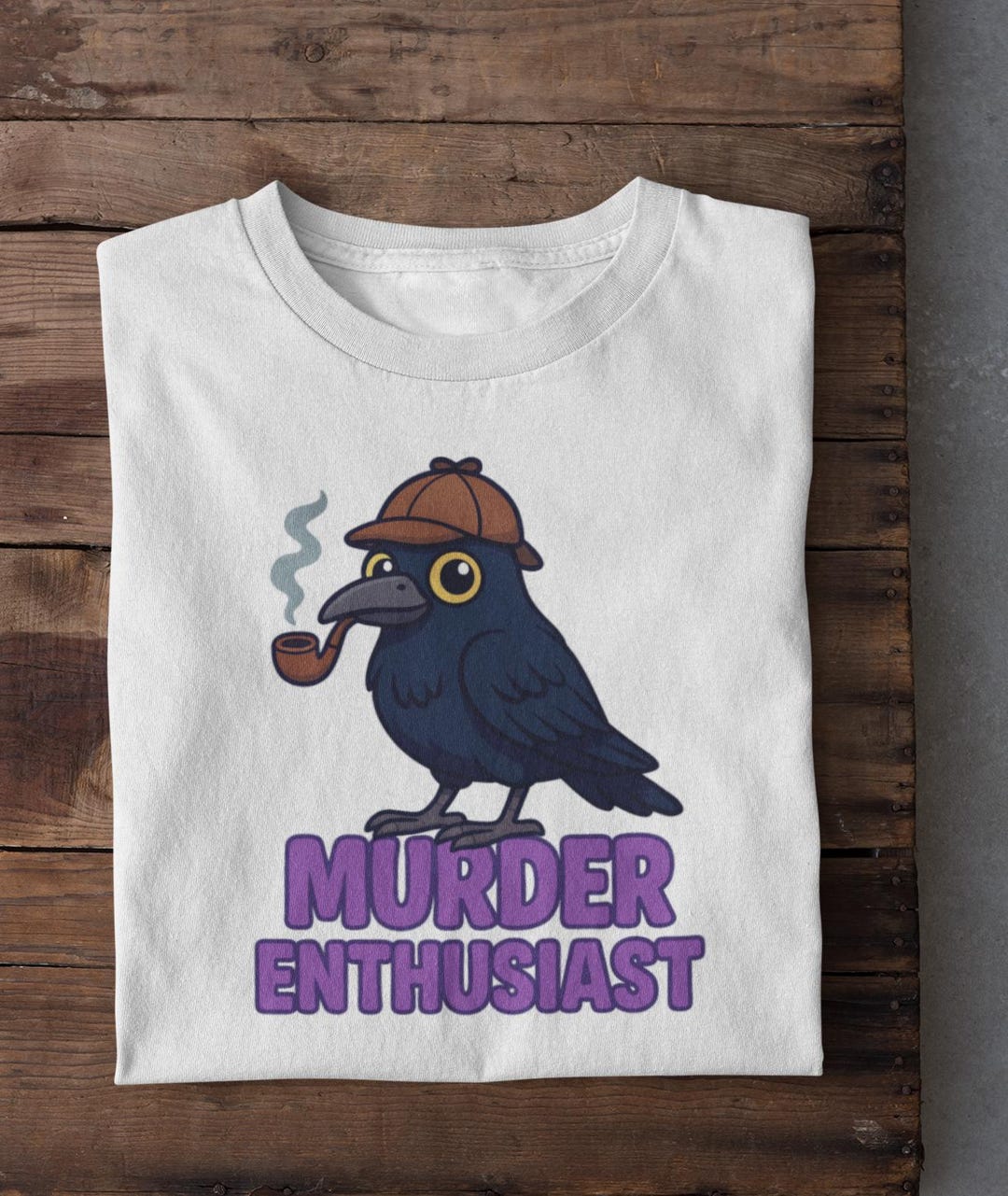Kawaii Crow Detective T-shirt: Funny True Crime Gift - Etsy