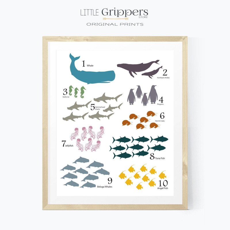 Sea Animals Print - Etsy