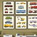 Transportation Print, Toddlers Boy Vehicle Art, Set of Six Prints, Boy ...