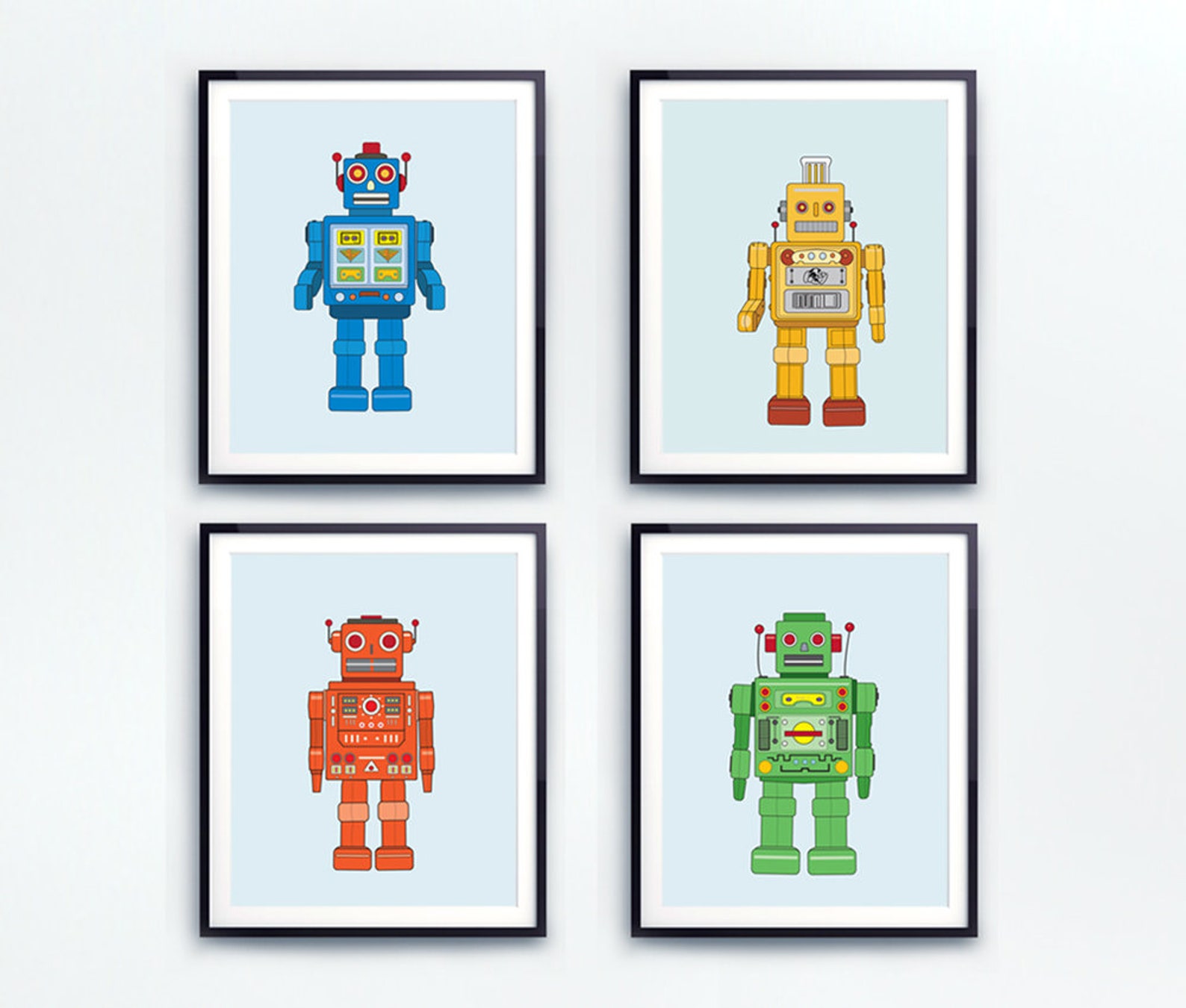 Robot Wall Art Kids Room Decor Toddlers Room Decor Robot - Etsy