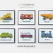 Wall Art for Kids Room, Vehicle Print Set, Boys Nursery Decor ...