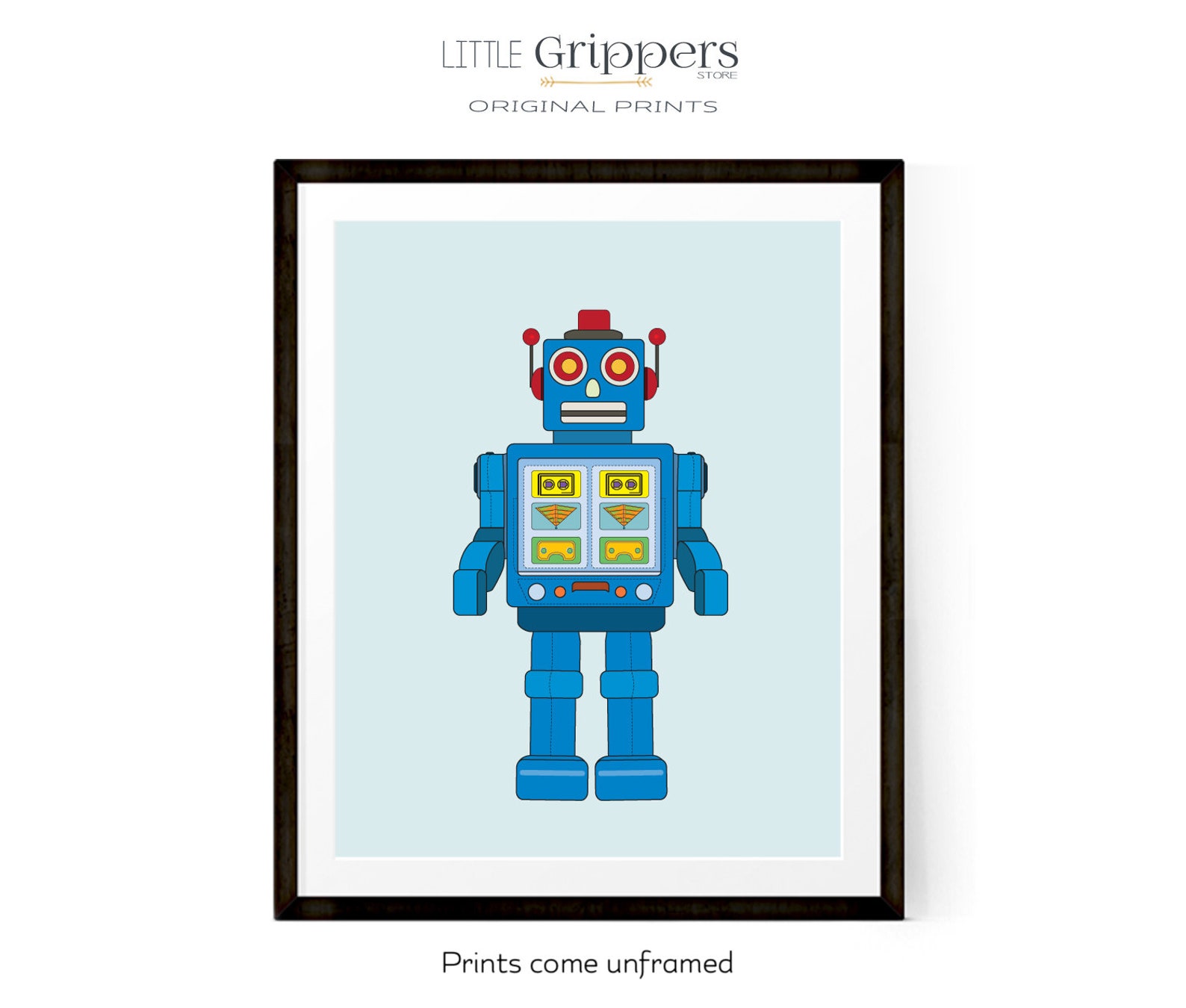 Robot Print Set, Toddlers Room Decor, Gender Neutral Print, Nursery Art ...
