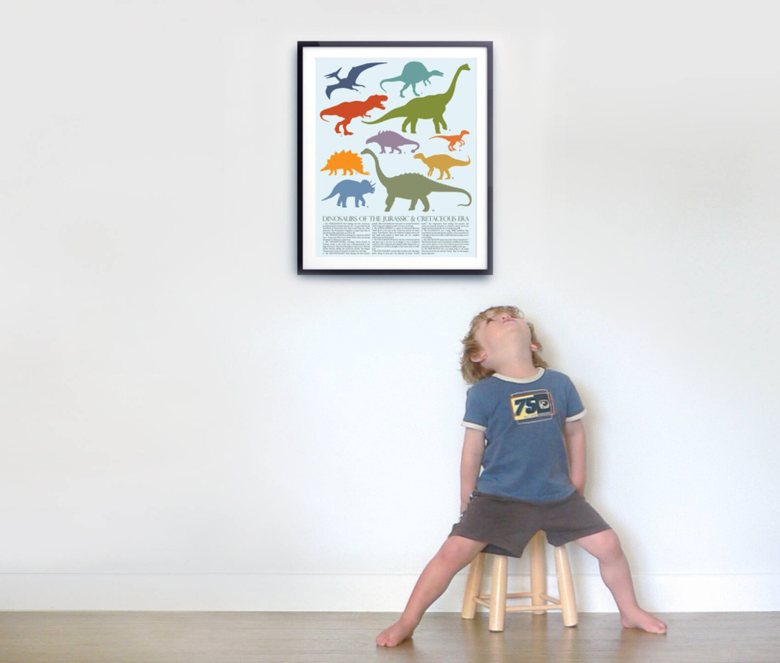 Dinosaur print Educational poster Toddler boy decor Kids | Etsy