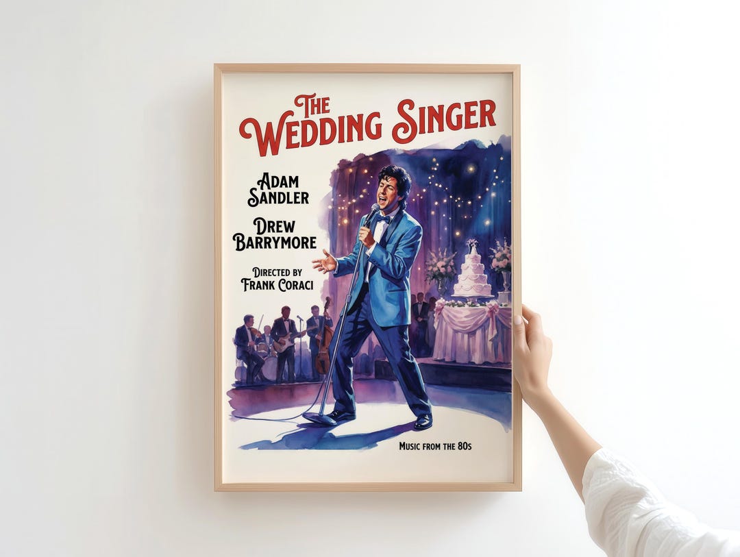 The Wedding Singer Inspired Print | Retro Cinema Decor | 90s Rom Com ...
