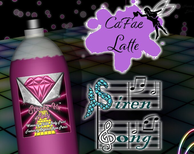 Stroke It™ Ruby Edible Rose Body Paint - Cafae Latte Siren Song Luxury ...