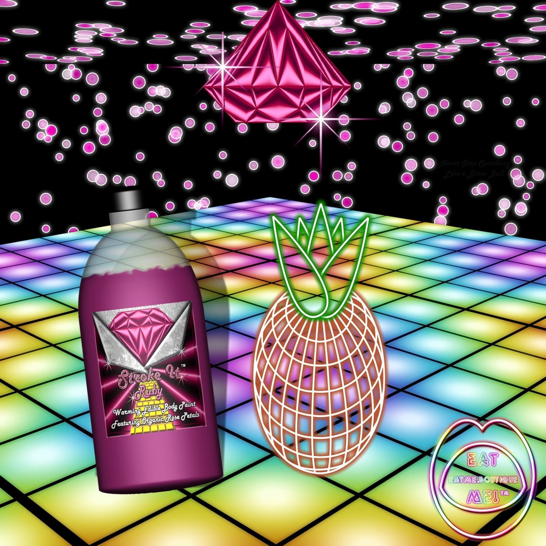 Stroke It™ Ruby Edible Rose Body Paint - Pineapple Luxury Vegan Edible ...