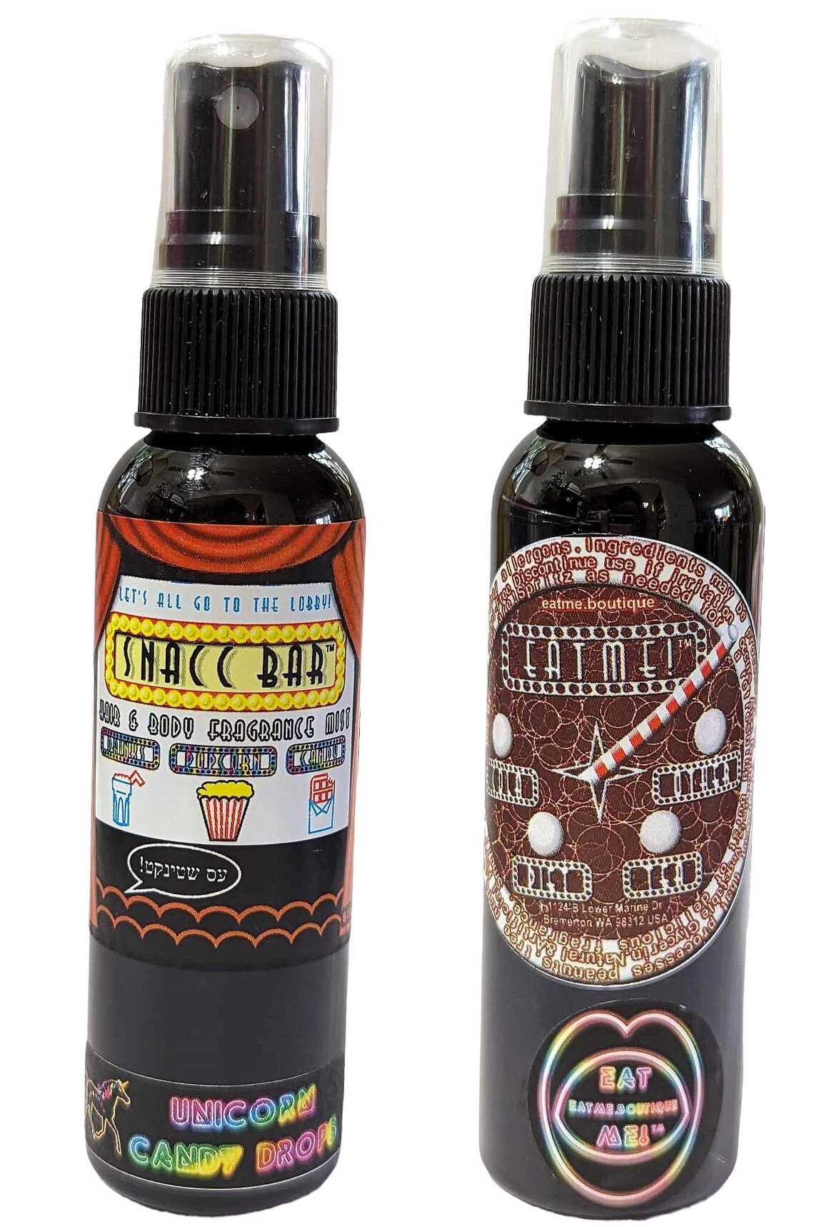 Snacc Bar™ Body Spray Dark Chocolate Custom Gourmand Fragrance Gift ...