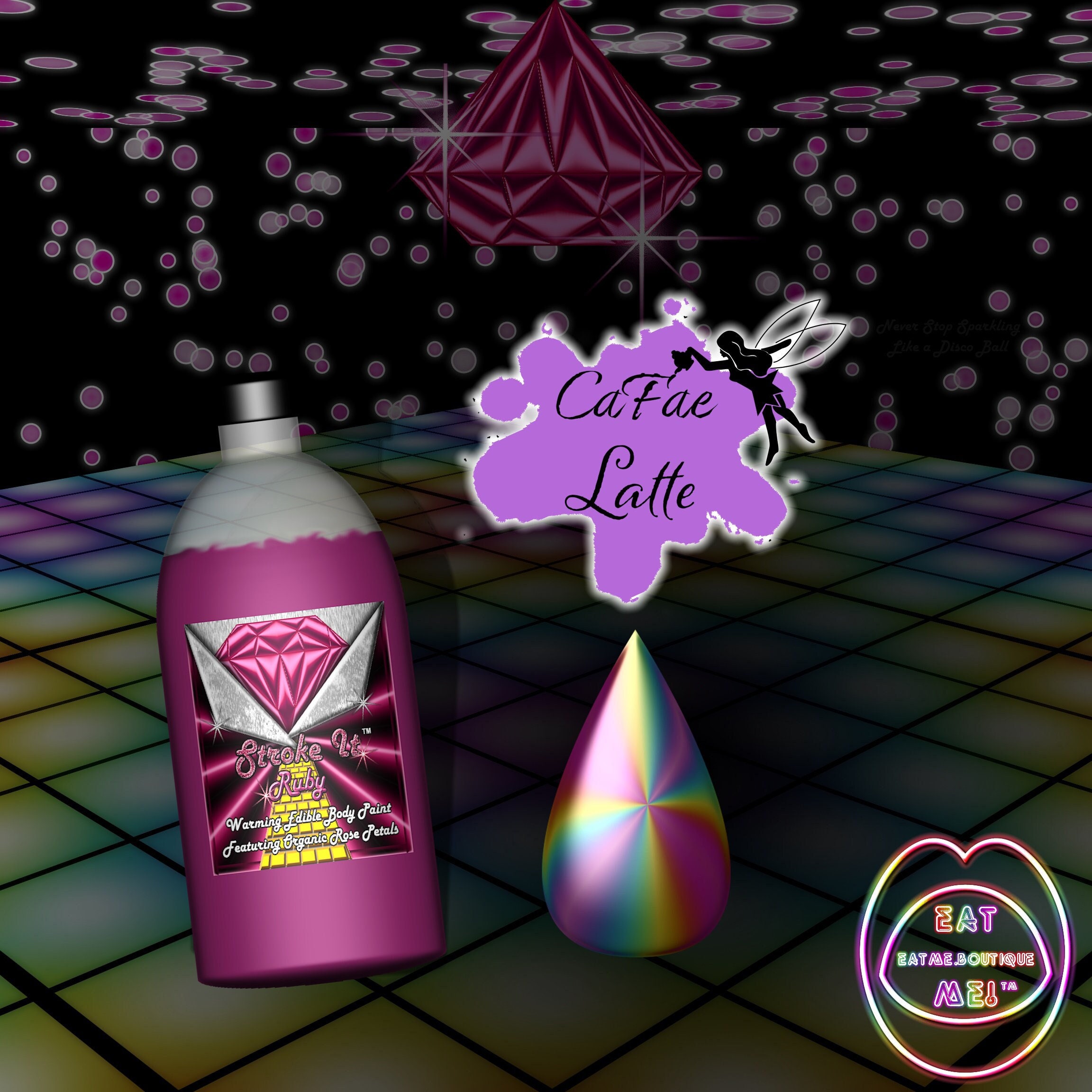 Stroke It™ Ruby Edible Rose Body Paint Cafae Latte Unicorn Blood Luxury ...