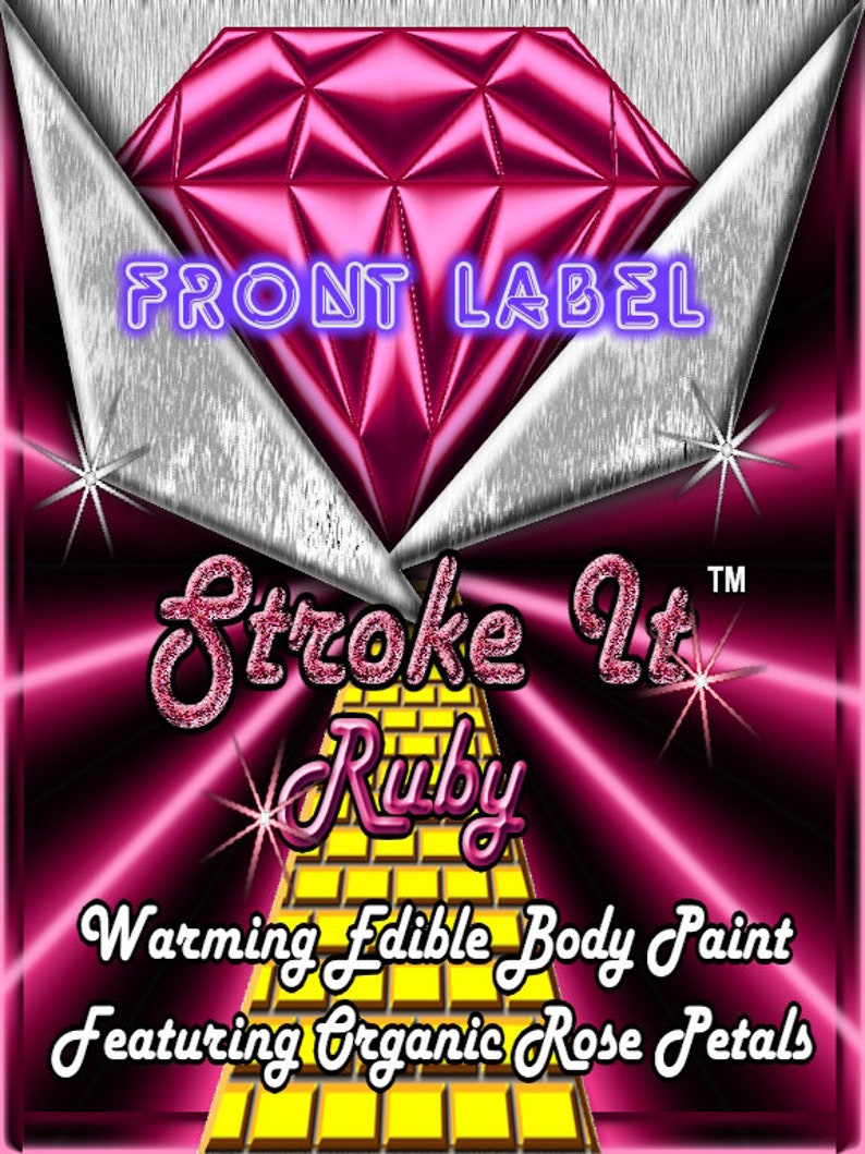 Stroke It™ Ruby Edible Rose Body Paint Cafae Latte Unicorn Blood Luxury Vegan Gift for Couples ...