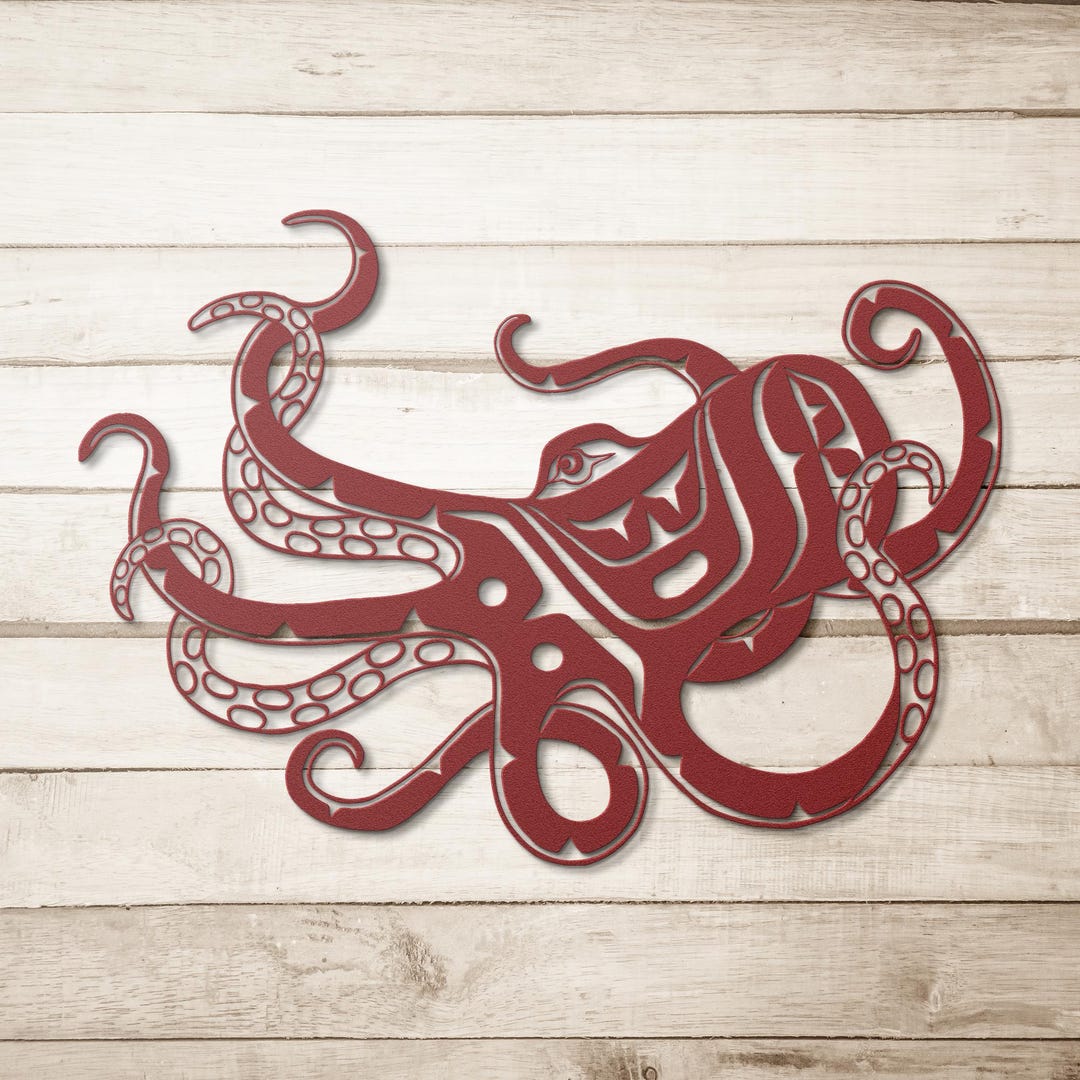 PNW Octopus Metal Wall Art - Etsy