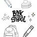 Back to School Coloring Pages Set of Ten Simple Coloring Pages for Kids ...