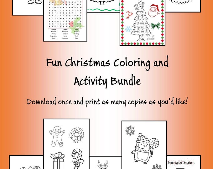 Christmas Coloring Bundle for Kids - Volume 2 – Instant Download - Etsy ...