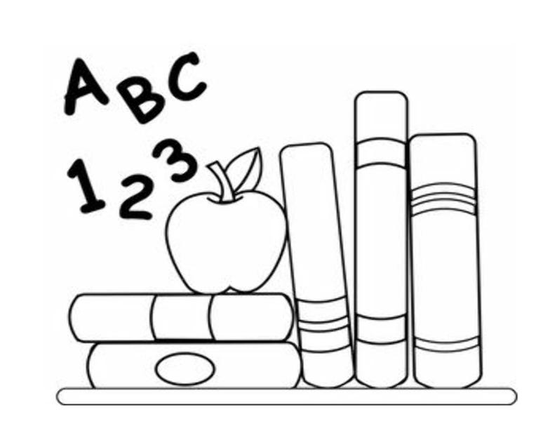 Back to School Coloring Pages Set of Ten Simple Coloring Pages for Kids ...