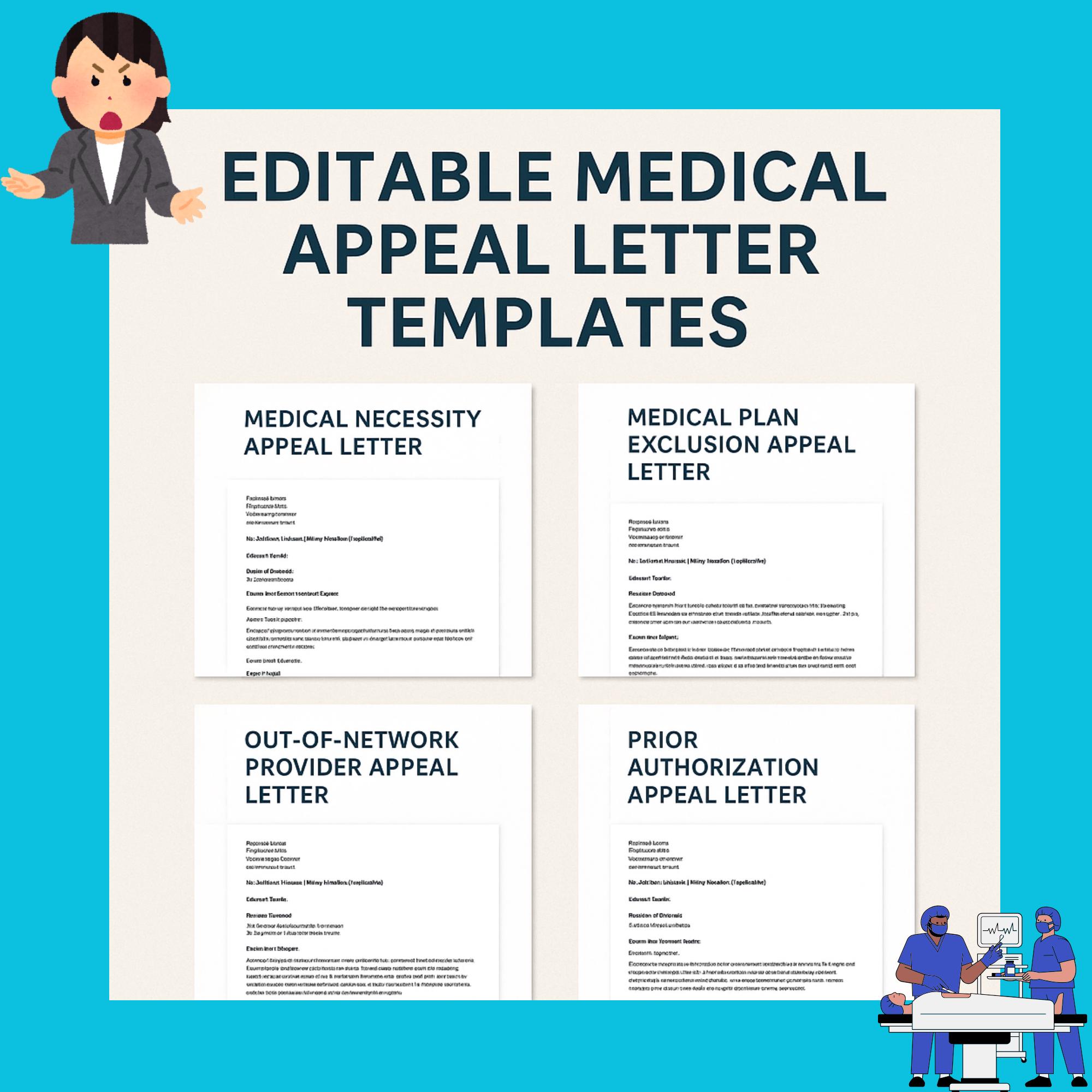 Editable Medical Appeal Letter Templates: Insurance Denial, Prior Auth ...