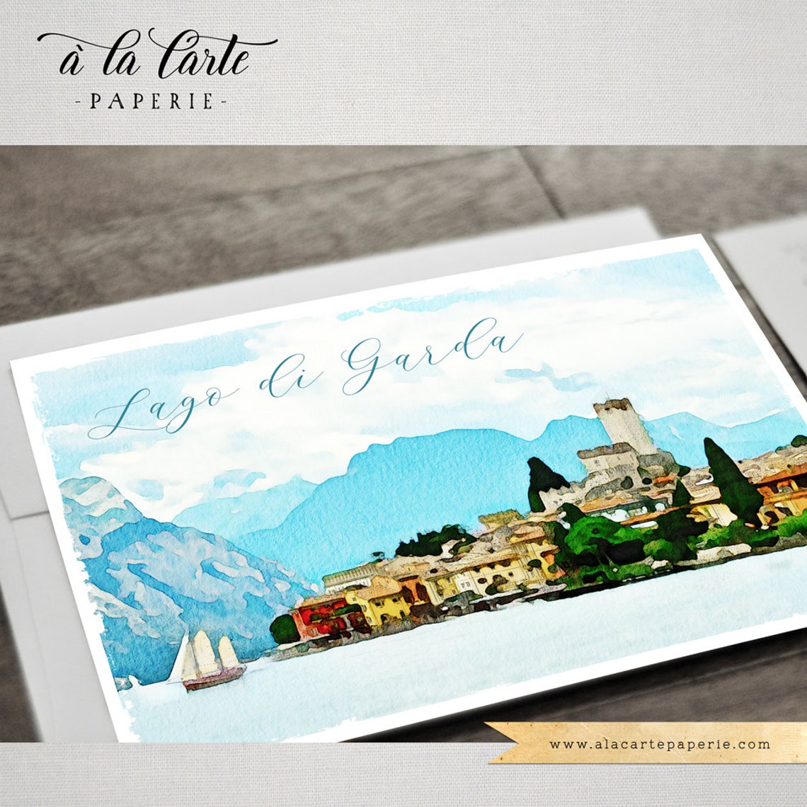 Lake Garda Italy European Destination Wedding Invitation | Etsy