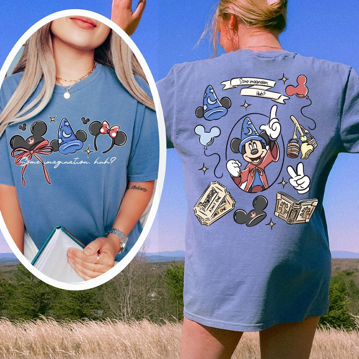 Disney Coquette Bow Mickey Sorcerer Some Imagination Huh Dtf, Walt ...